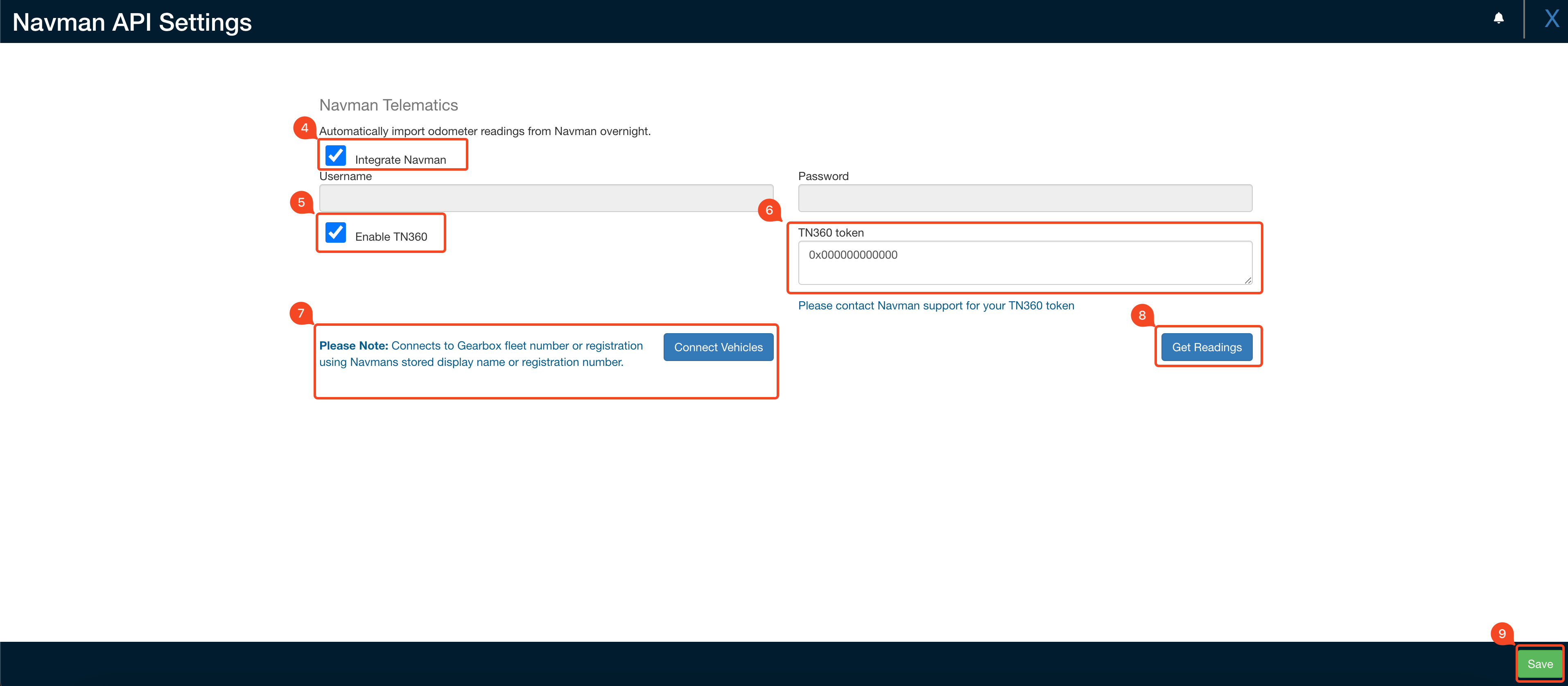 Navman Integration – Support Central