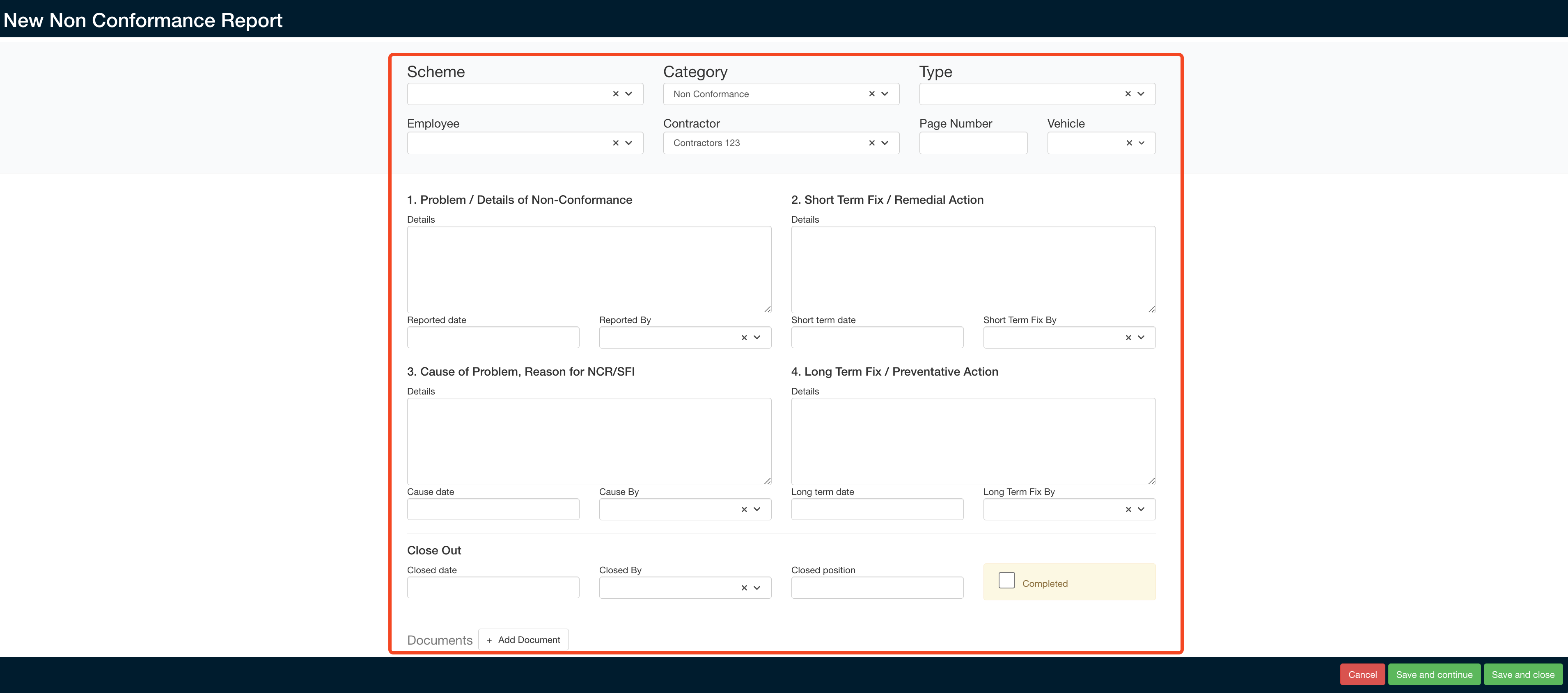 Contractor Portal – Support Central