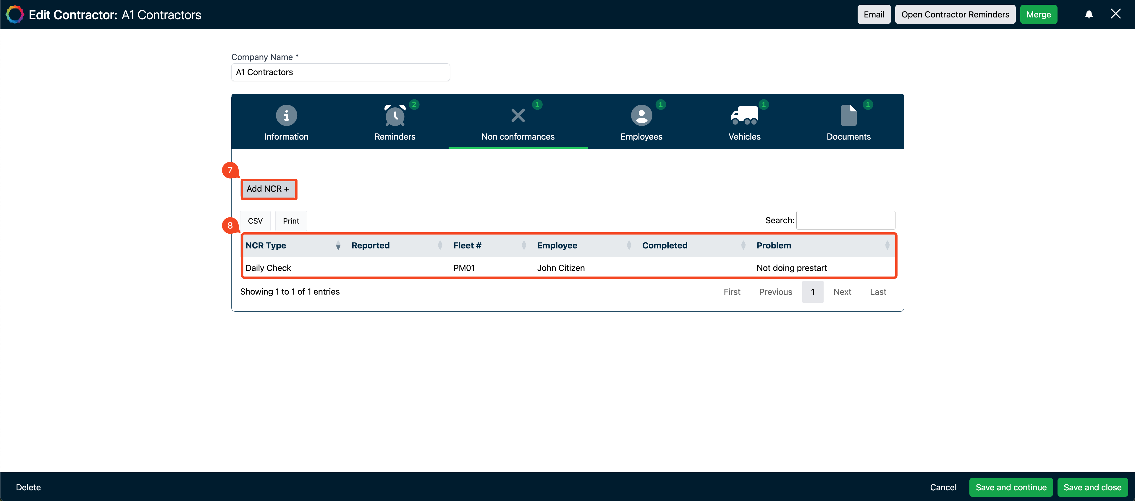 Contractor Portal – Support Central
