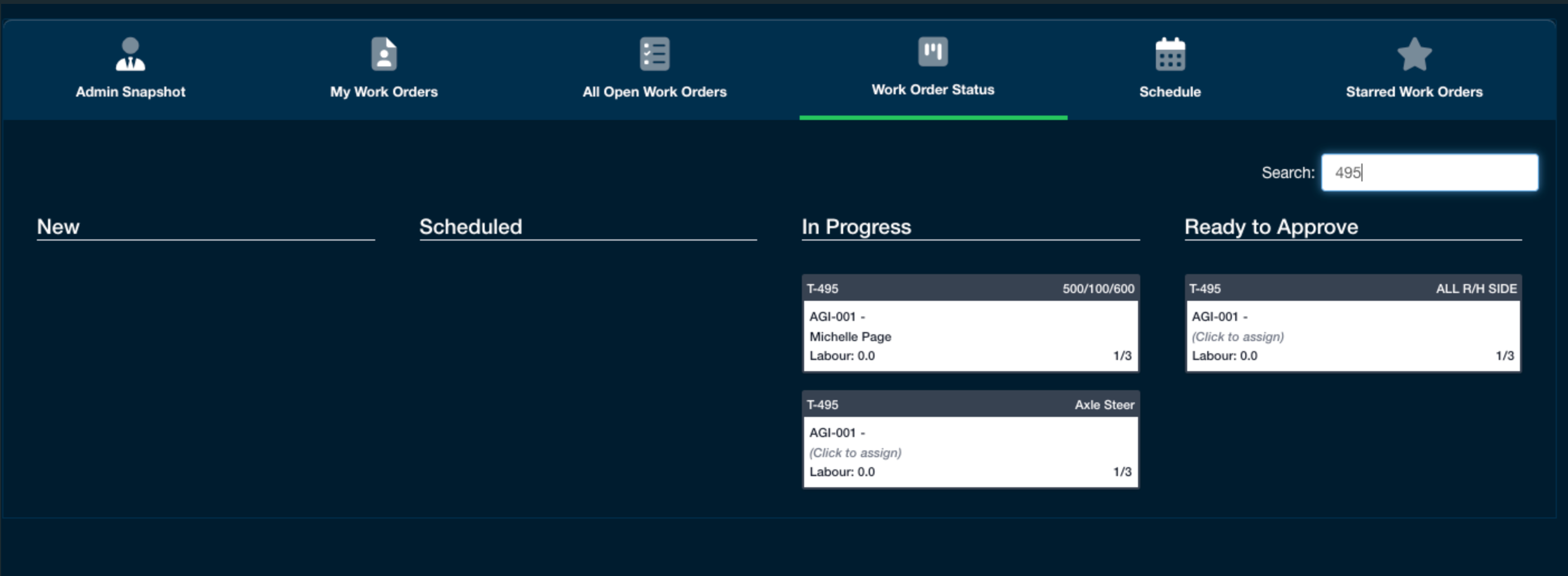 Maintenance Dashboard – Support Central