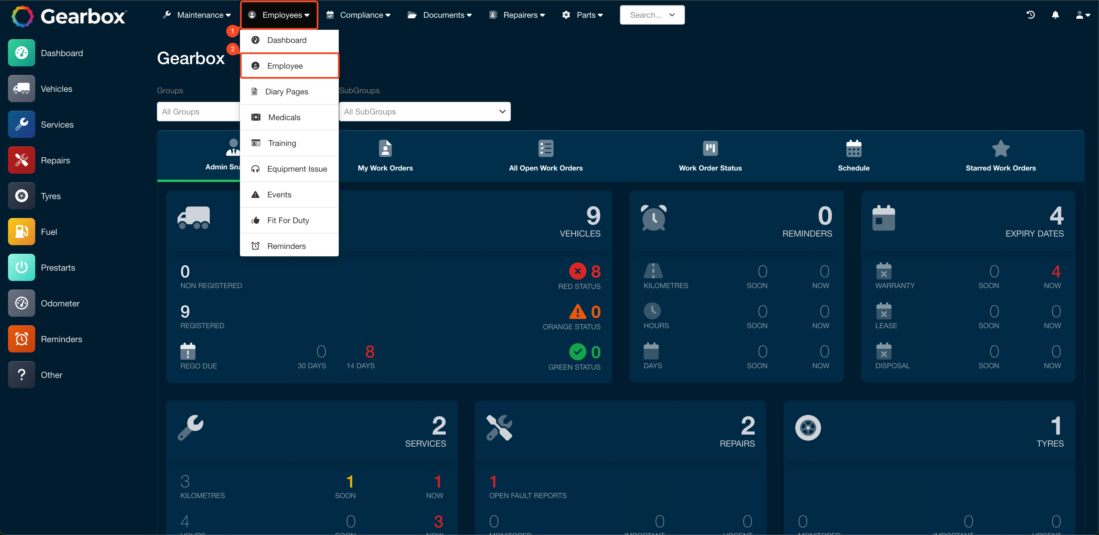 Employee Matrix – Support Central
