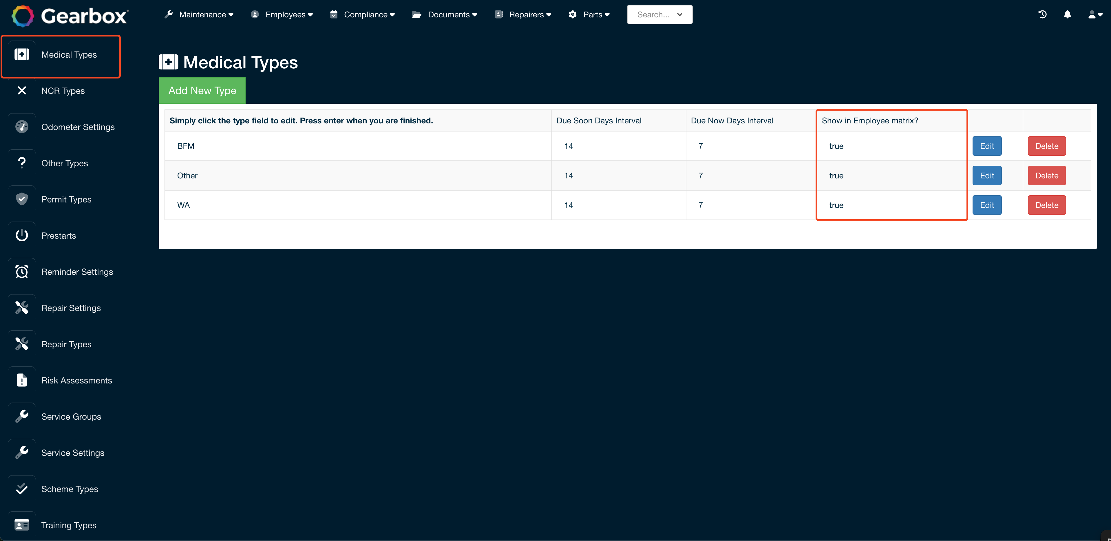 Employee Matrix – Support Central