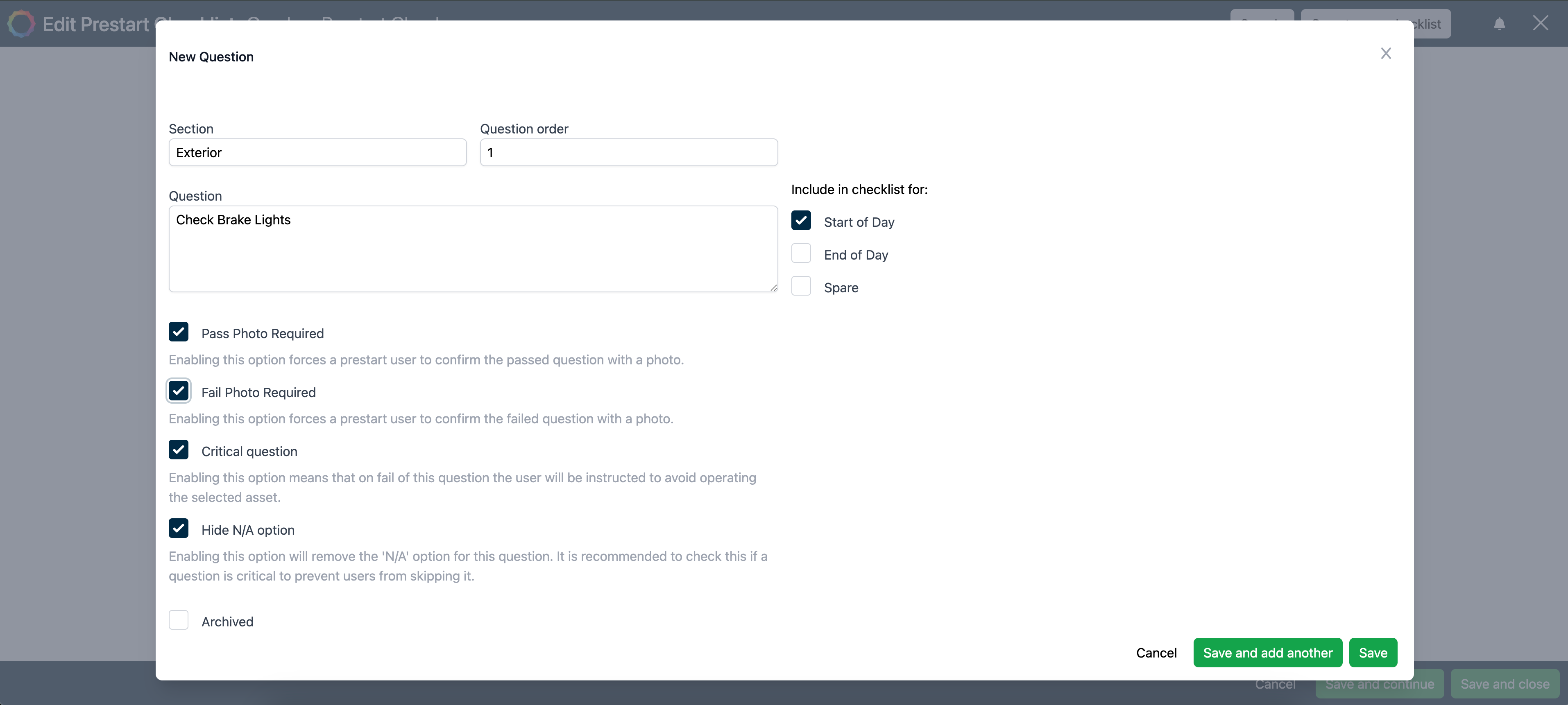 How to Create and Manage Prestart Checklists – Support Central