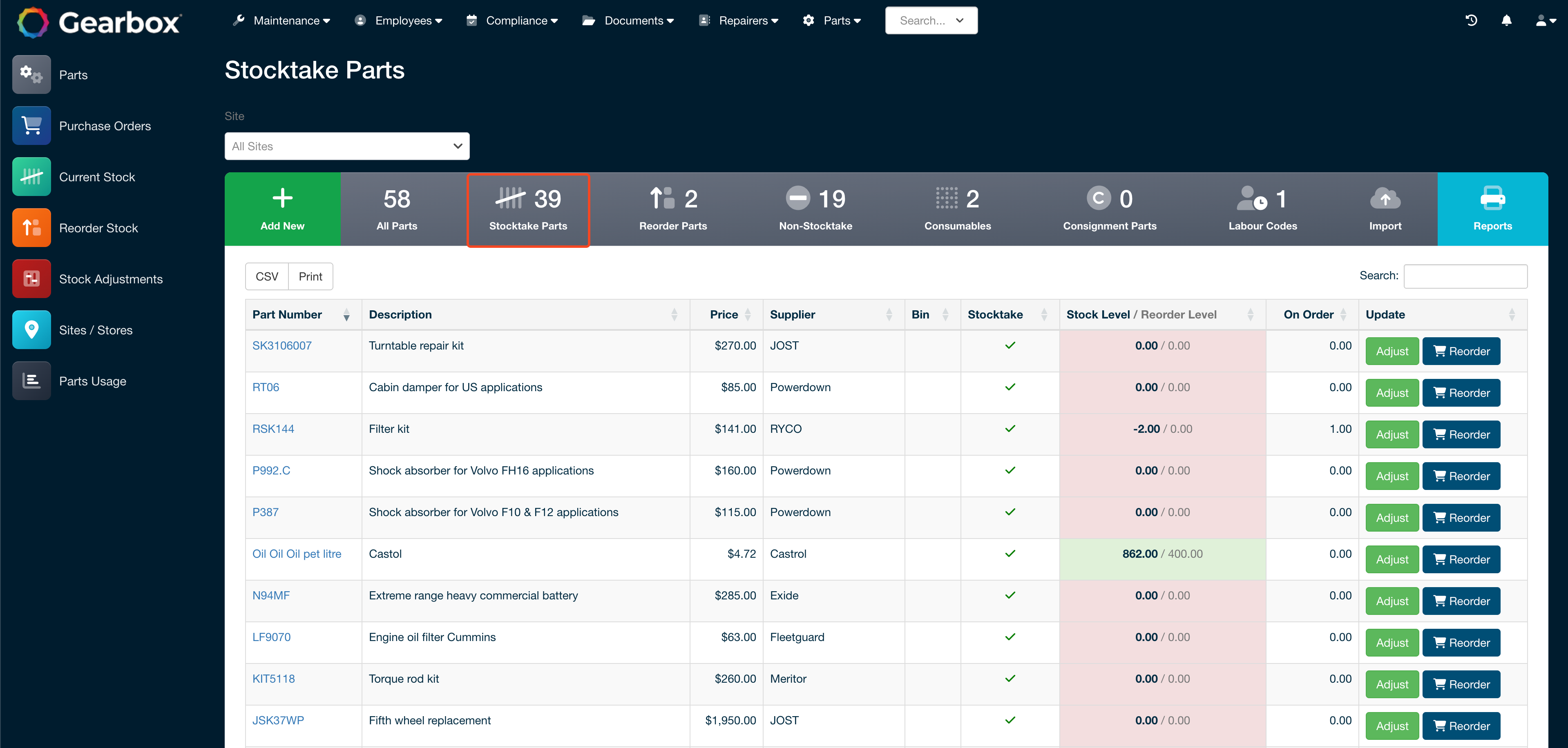 How to Perform a Stocktake in Gearbox – Support Central