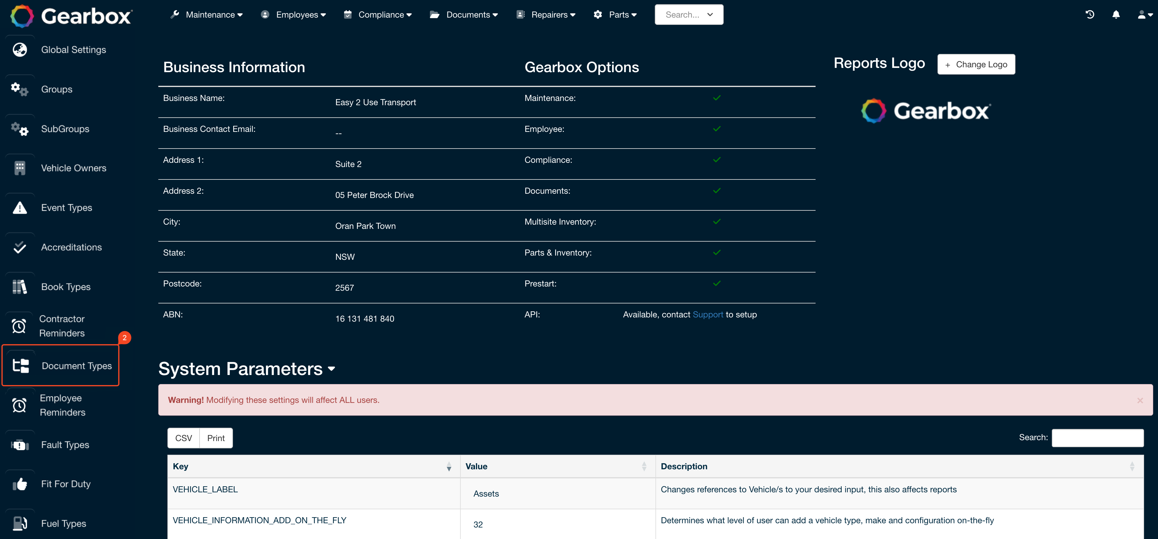 Document Types – Support Central