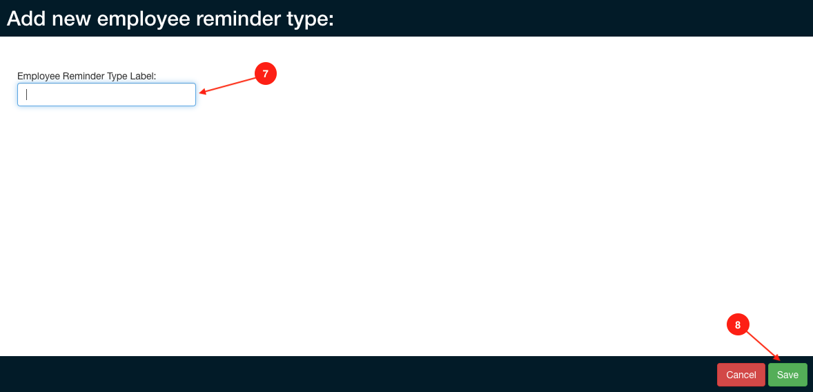 Employee Reminder Types – Support Central