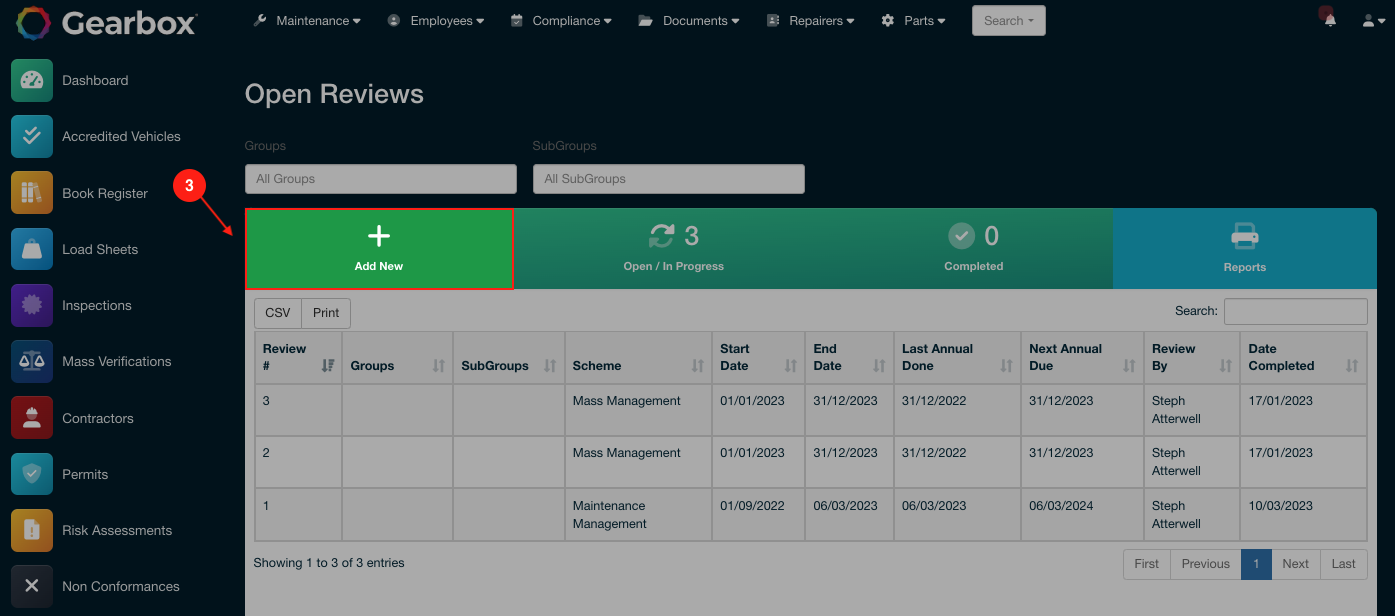 Creating a Review – Support Central
