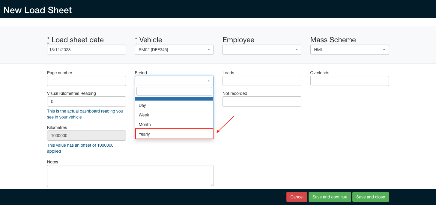 Load Sheet Interval – Support Central