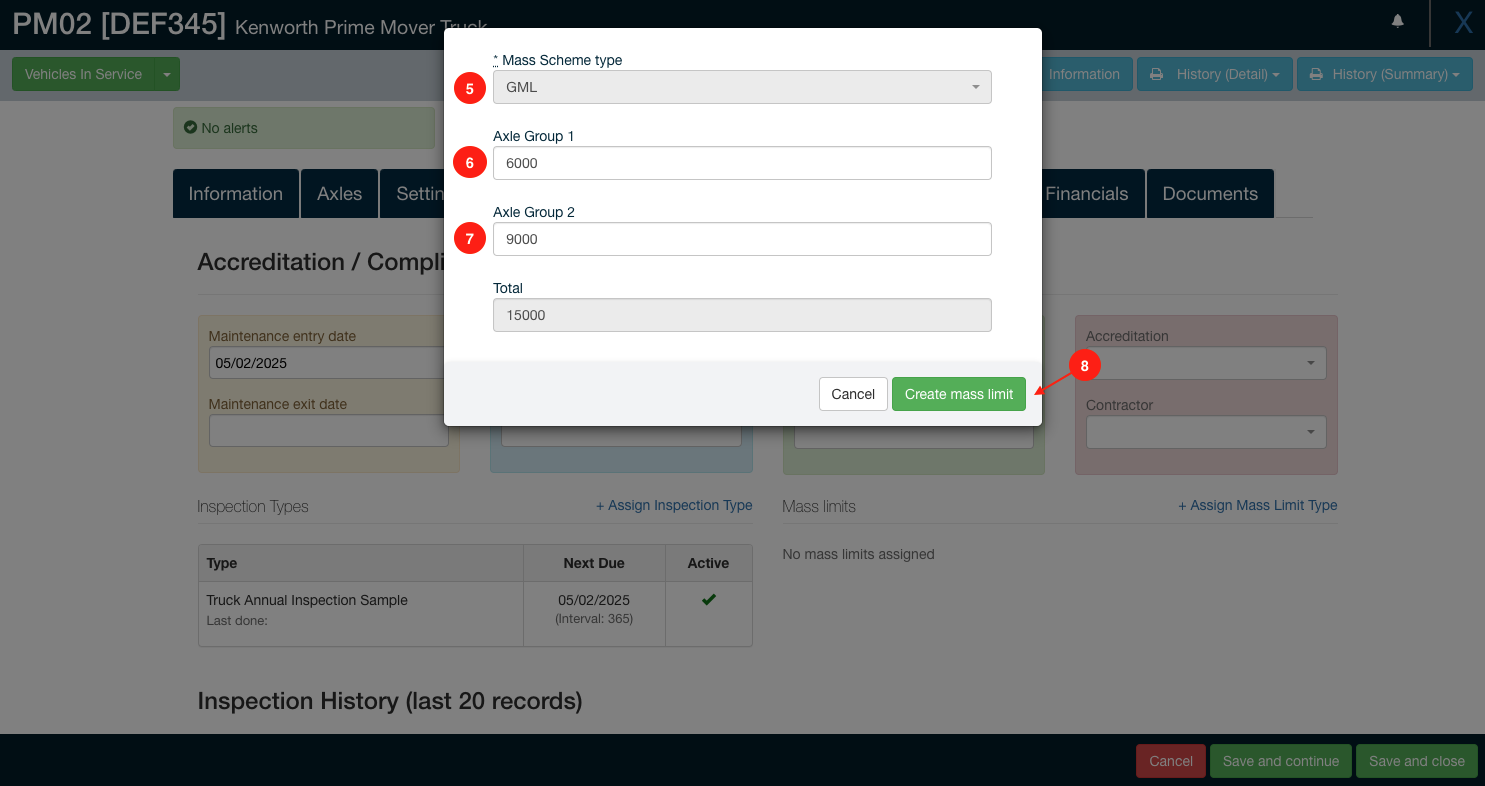 Assigning Mass Limits – Support Central