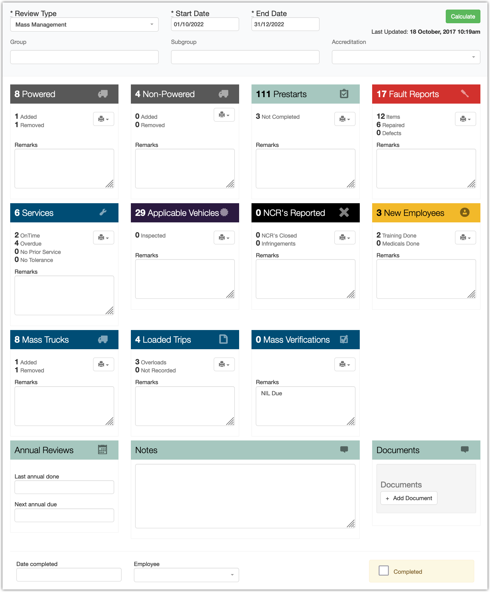 NHVAS Mass Review – Support Central