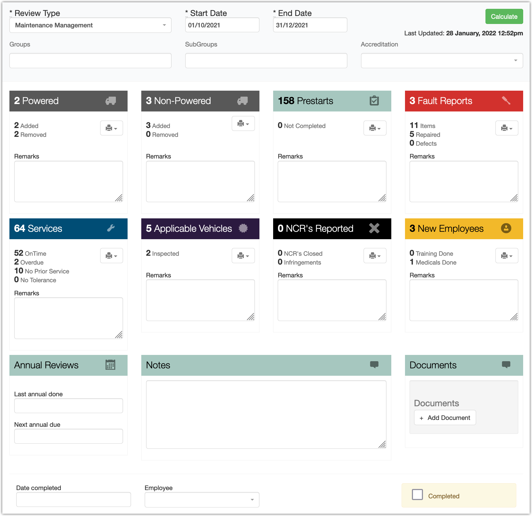 NHVAS Maintenance Review – Support Central
