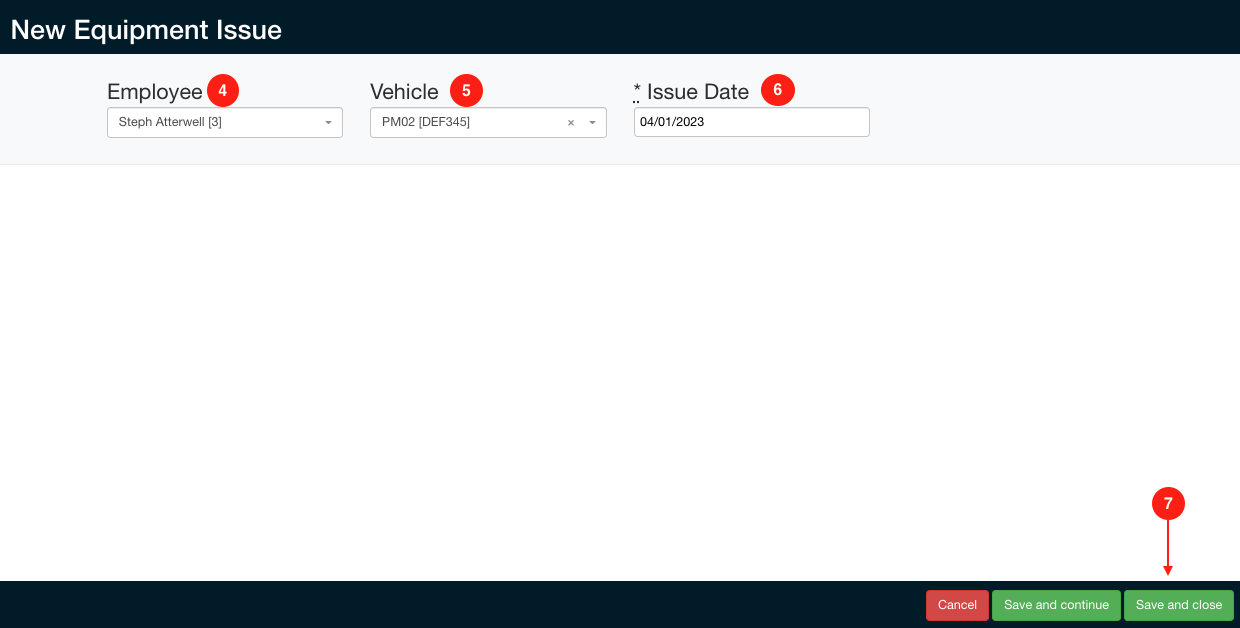 Equipment Issue – Support Central