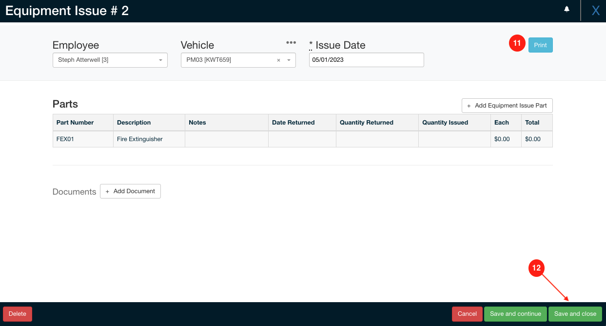 Equipment Issue – Support Central