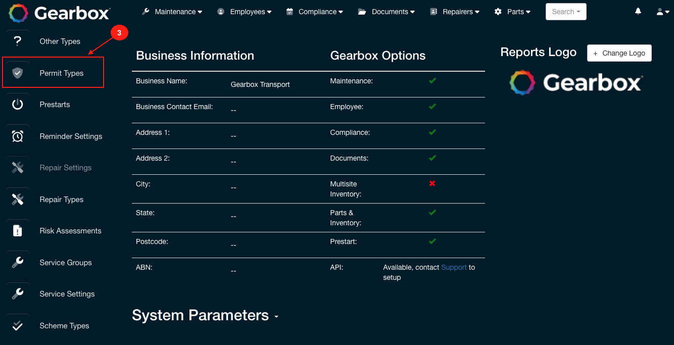 Permit Types and Intervals – Support Central
