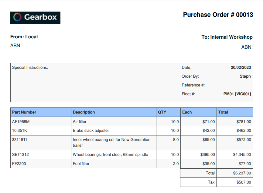 Setting Purchase Order Limits – Support Central