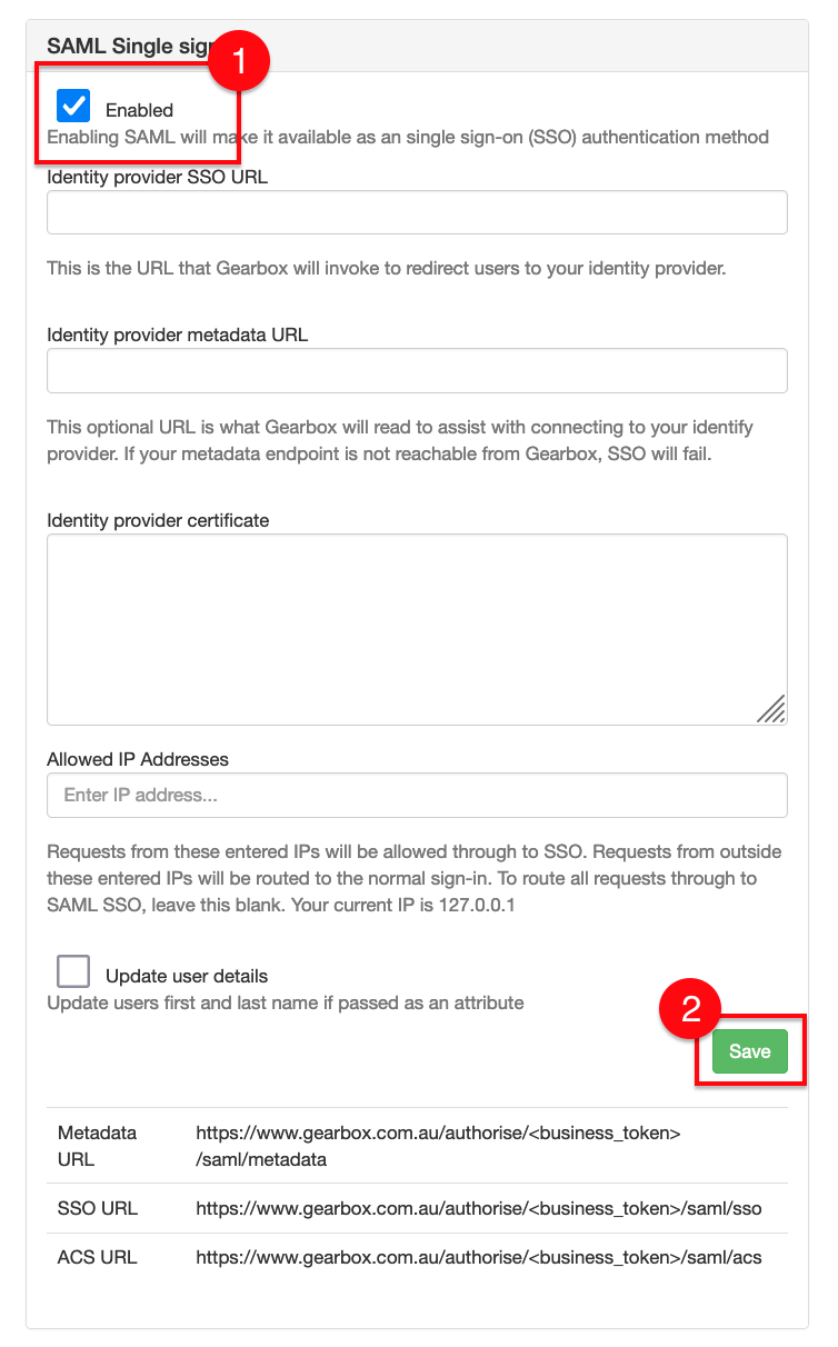 SAML Single Sign-On (SSO) for Okta – Support Central