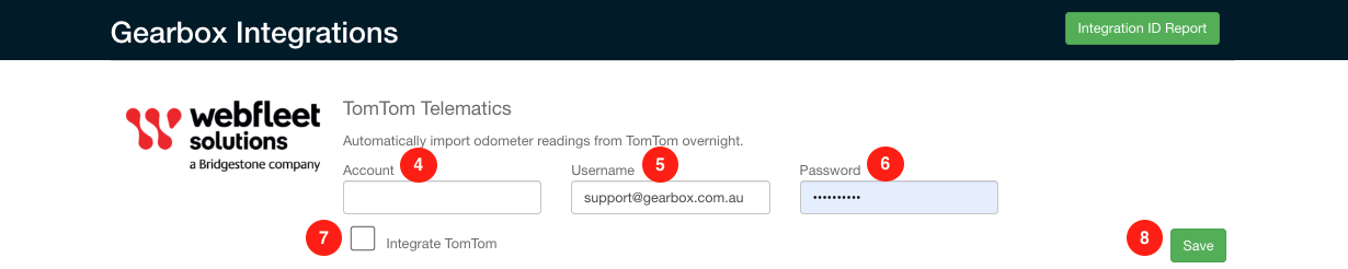 Webfleet (TomTom) Telematics Integration – Support Central