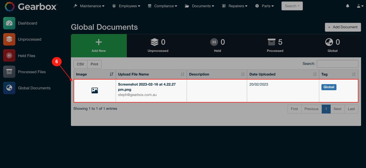 Adding Global Documents – Support Central