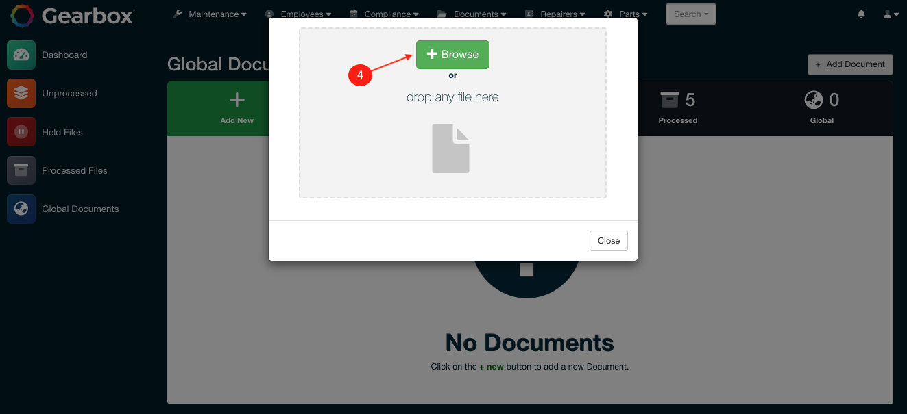Adding Global Documents – Support Central