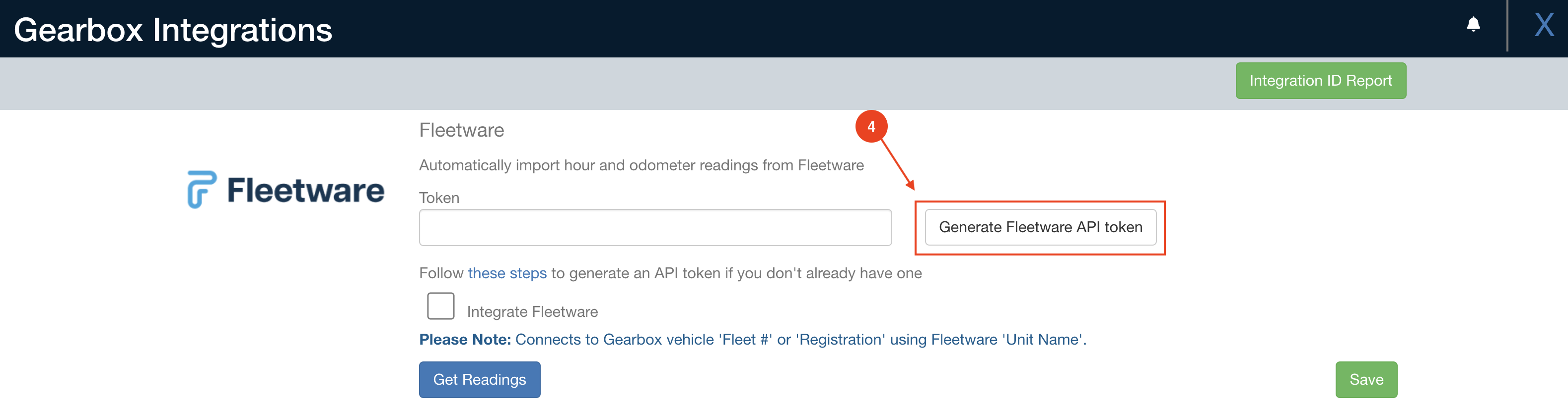 Fleetware Integration – Support Central
