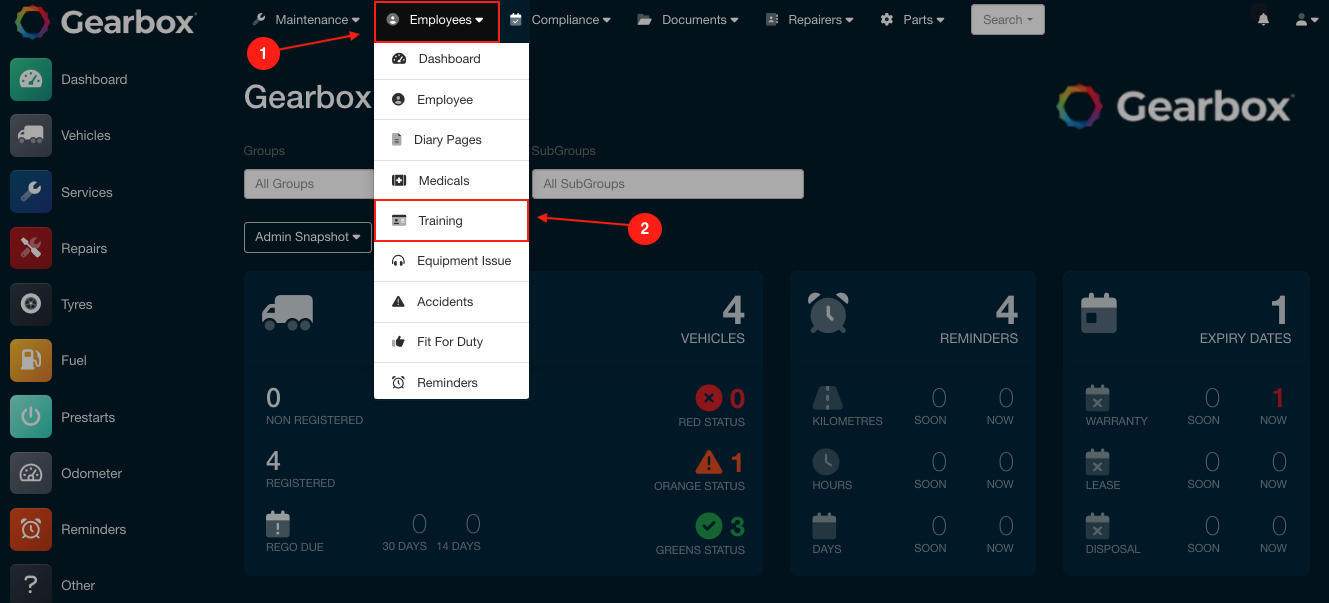 Training records – Support Central